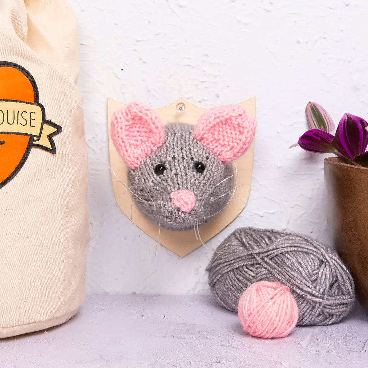 Mini Mouse Head Knitting Kit - Craft and Canvas