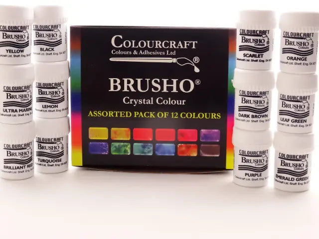 Brusho Starter Pack – Fixed Assortment 12 Colours - Craft and Canvas